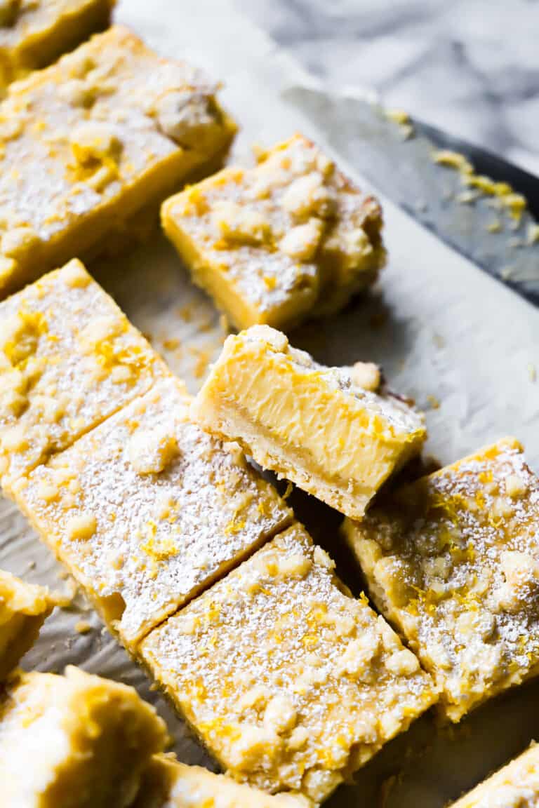 Lemon Shortbread Bars - Baking Guilty